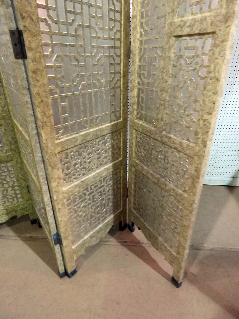 Paint Decorated 6 Panel Chinese Dressing Screen Room Divider Manner ...