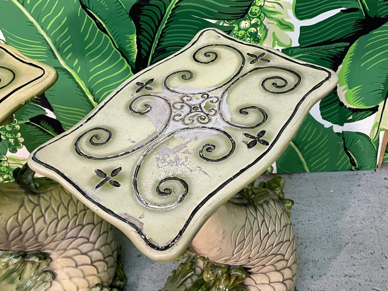 Asian Koi Fish Side Tables by Marwal, a Pair For Sale at 1stDibs ...