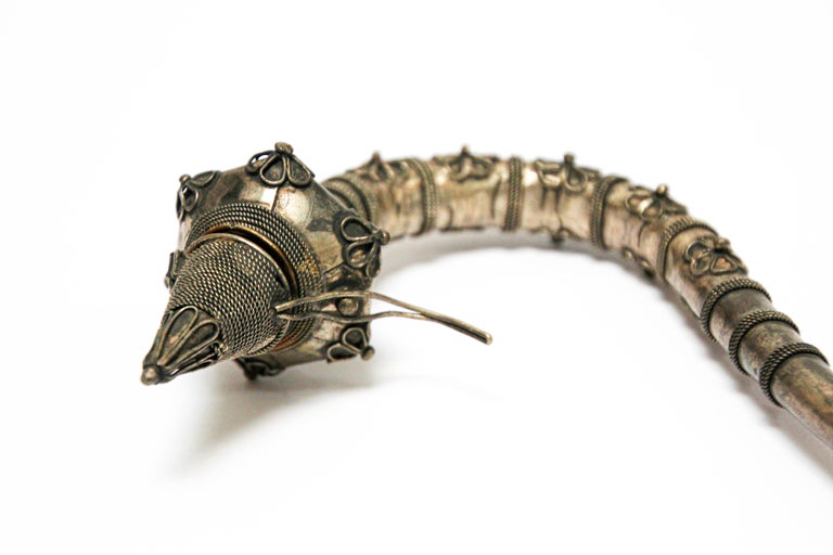 Asian Metal Filigree Opium Pipe For Sale at 1stDibs | opium pipe for ...