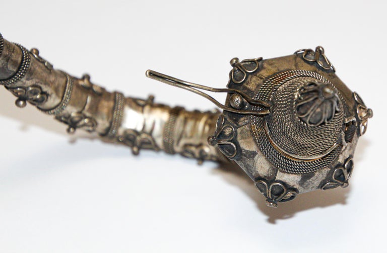 Asian Metal Filigree Opium Pipe For Sale at 1stDibs | opium pipe for ...
