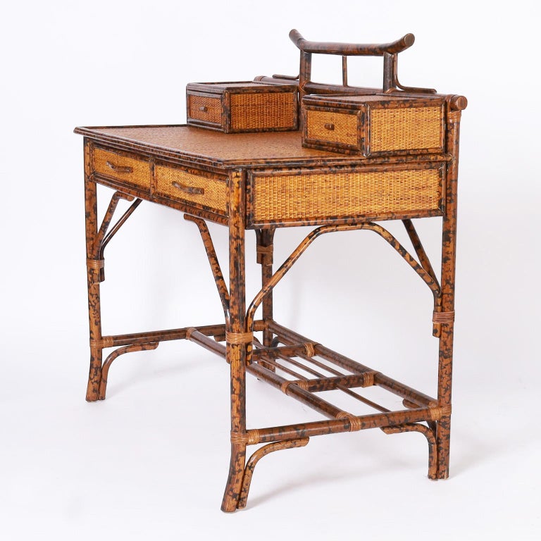 Asian Modern Bamboo Writing Desk at 1stDibs