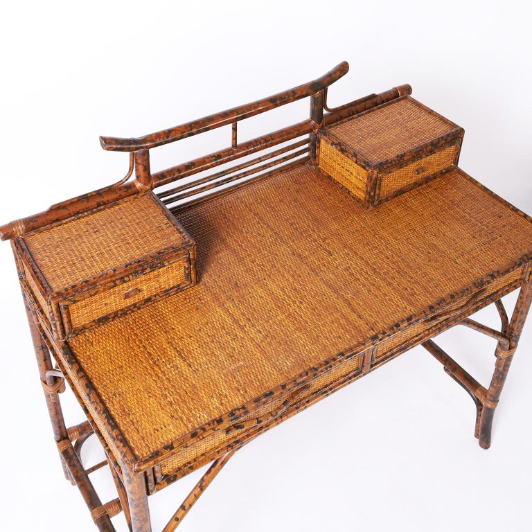 Asian Modern Bamboo Writing Desk at 1stDibs
