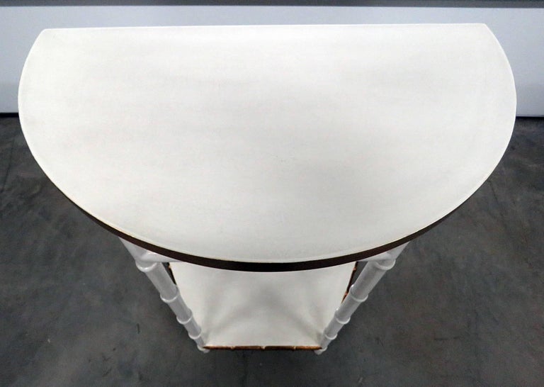 Asian Modern Design Demilune Console Table at 1stDibs