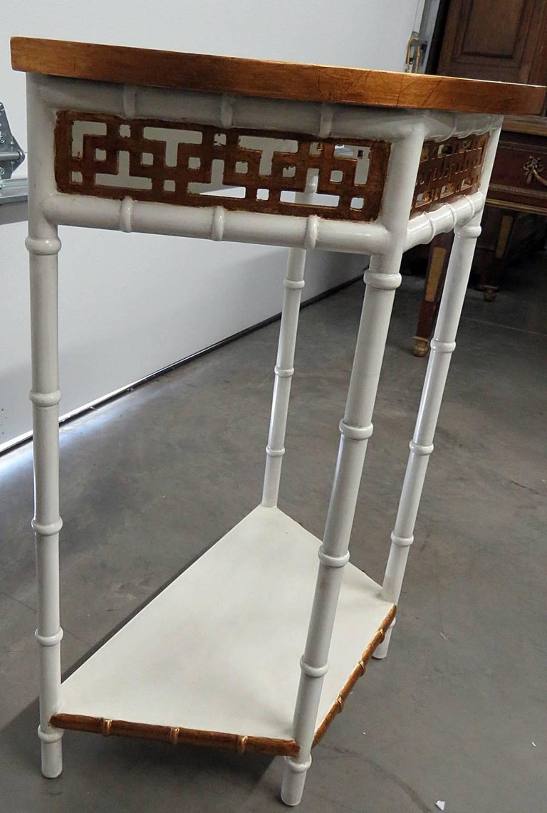 Asian Modern Design Demilune Console Table at 1stDibs