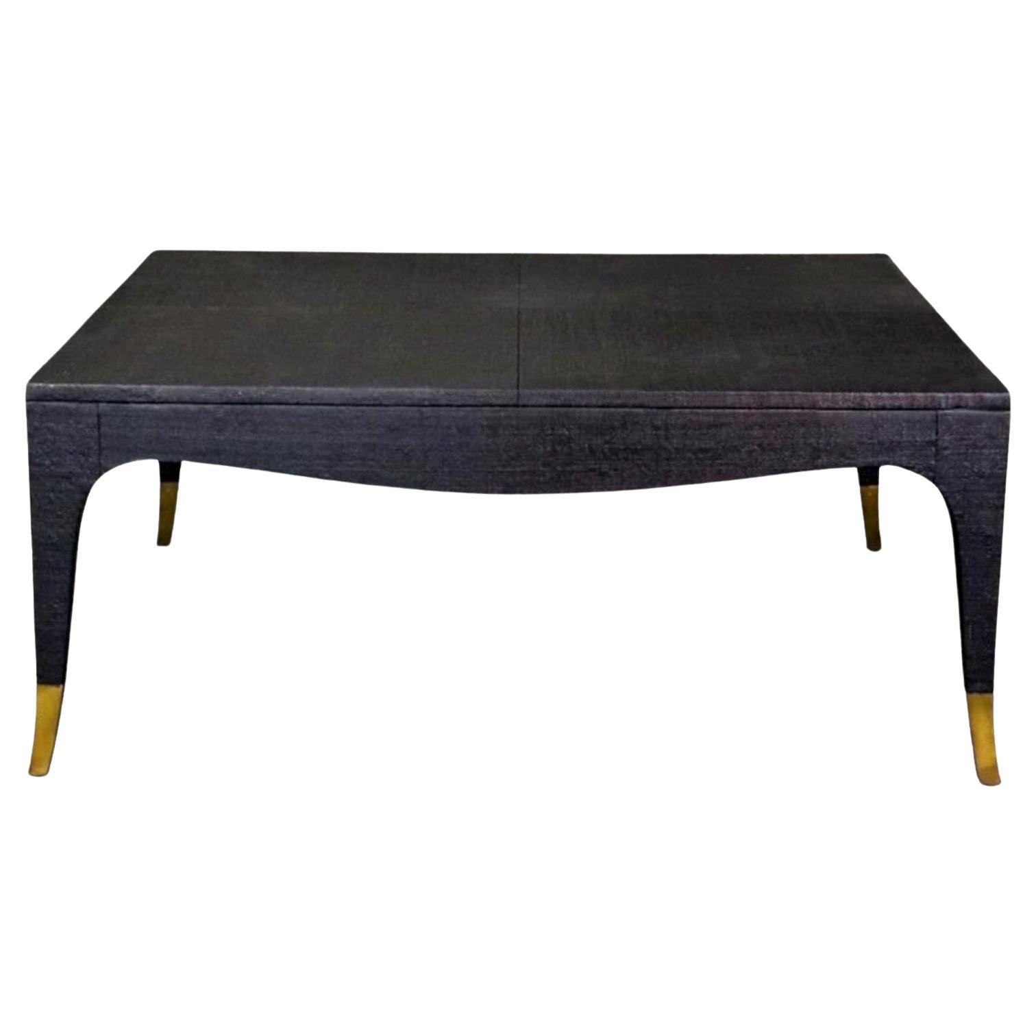 Asian Contemporary Style Light Gray Colored Raffia Wrapped Coffee Table ...