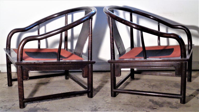 Asian Modern Lounge Chairs Style of Michael Taylor For Sale at 1stDibs
