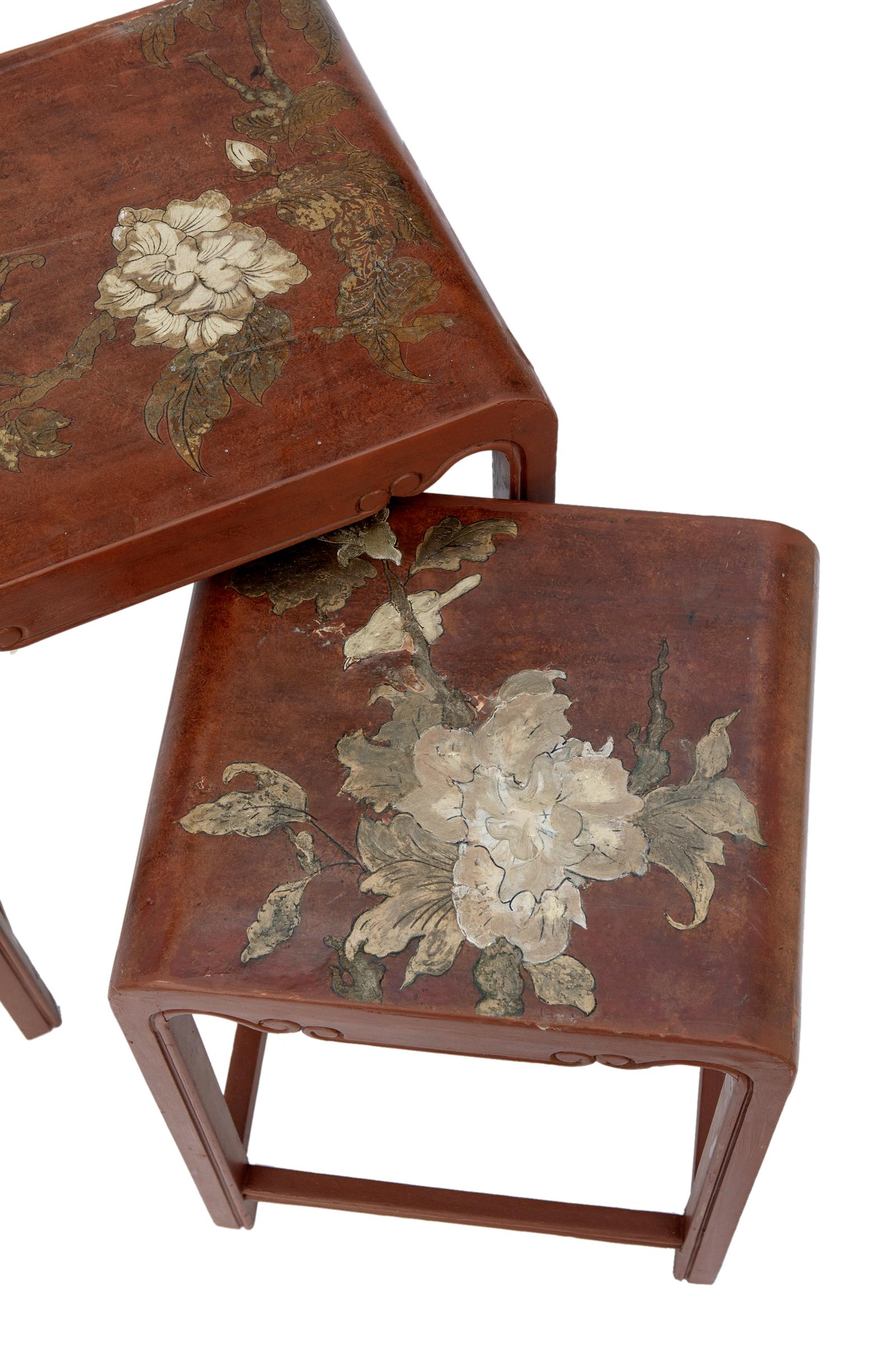 Hand Painted Asian Nesting Tables at 1stDibs | chinese carved nesting ...