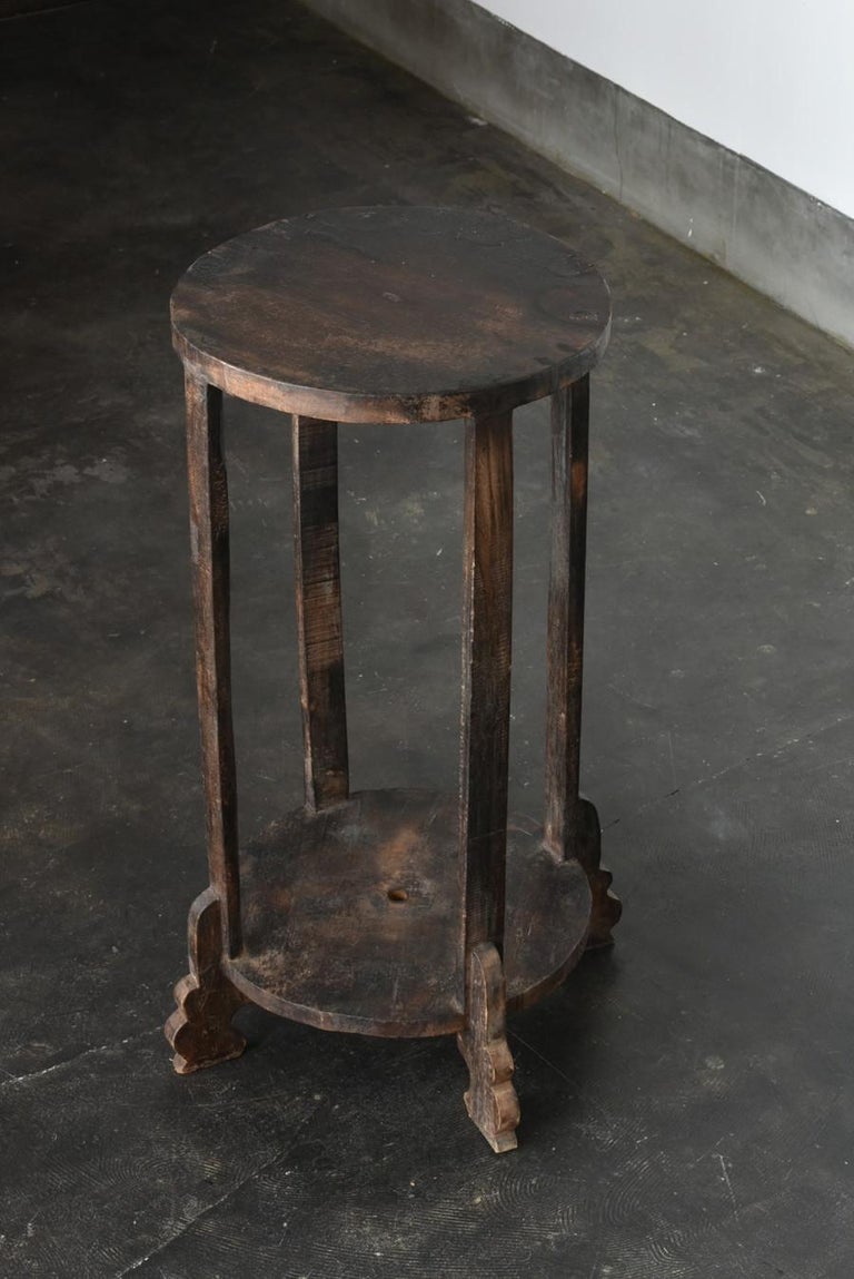 Asian Old Wooden Round Table/Early 20th /Flower Stand/Corner Table For ...