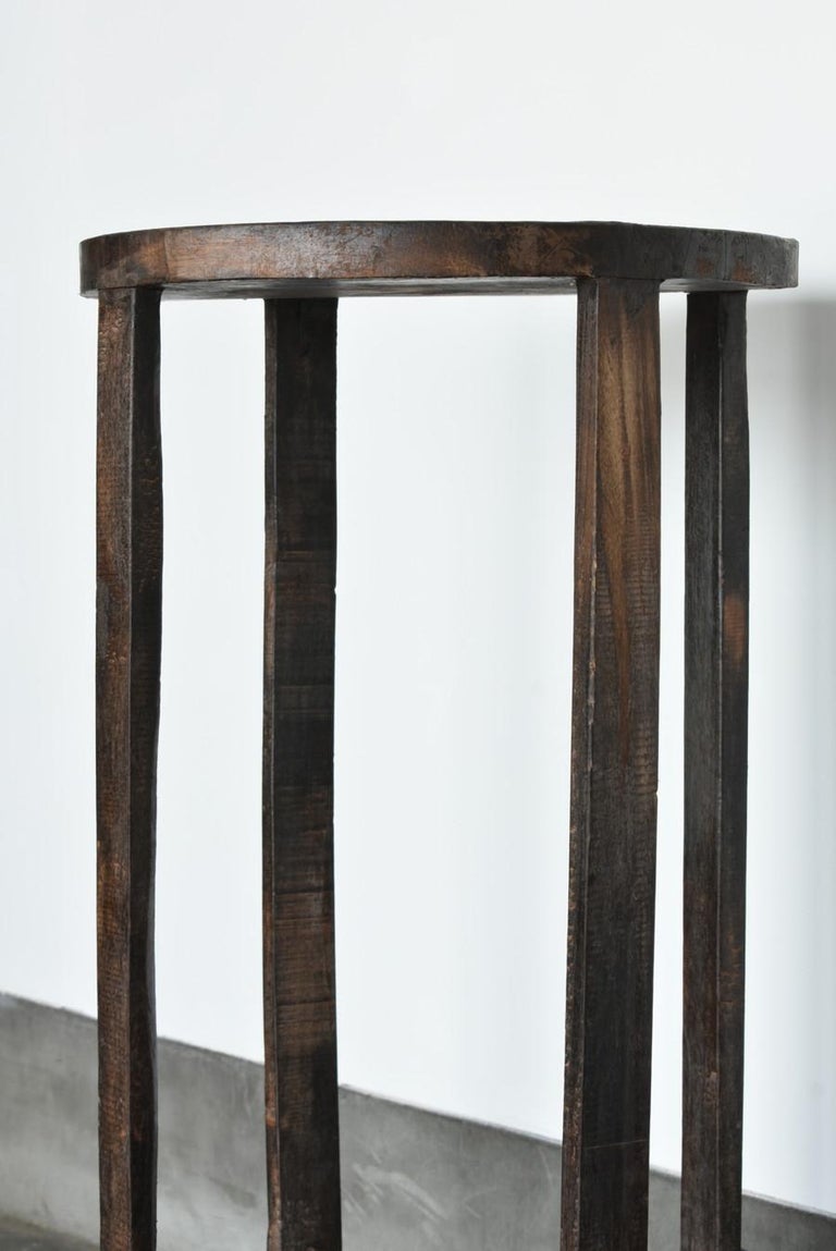 Asian Old Wooden Round Table/Early 20th /Flower Stand/Corner Table For ...