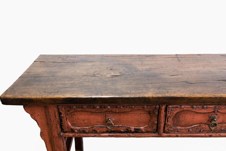 Asian Painted Console Table For Sale at 1stDibs