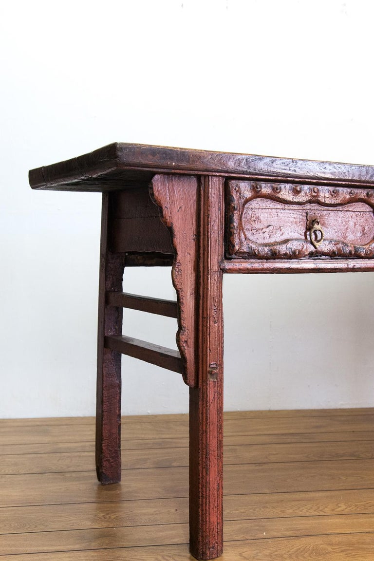 Asian Painted Console Table For Sale at 1stDibs