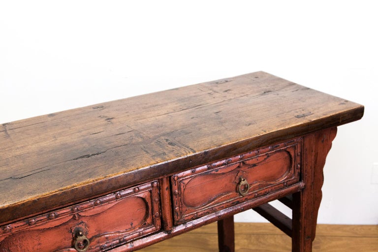Asian Painted Console Table For Sale at 1stDibs