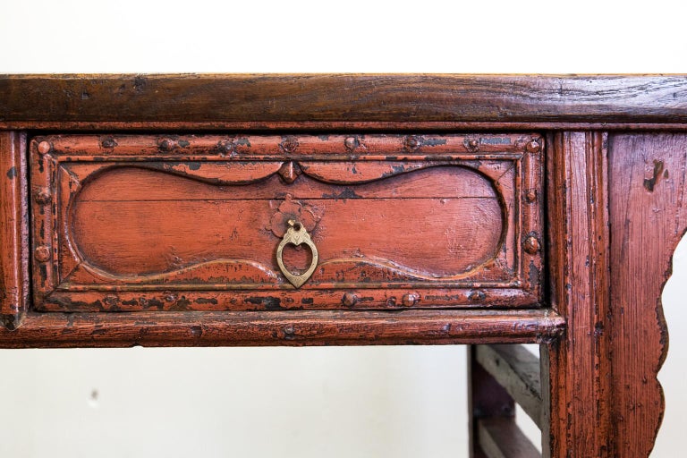 Asian Painted Console Table For Sale at 1stDibs