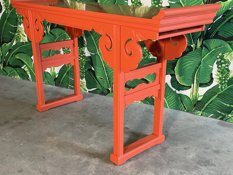 Asian Scroll Altar or Console Table For Sale at 1stDibs