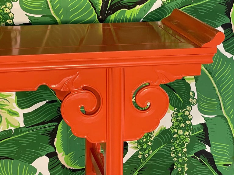 Asian Scroll Altar or Console Table For Sale at 1stDibs