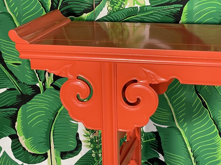 Asian Scroll Altar or Console Table For Sale at 1stDibs