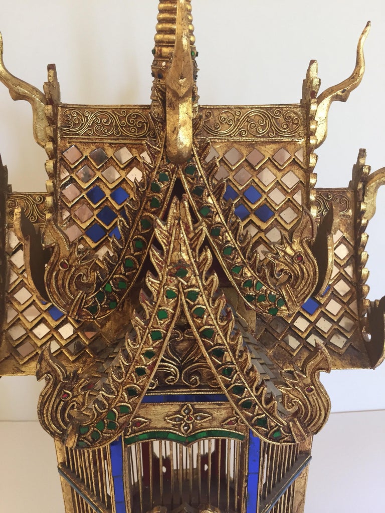 Asian Spirit House Thai Shrine Temple Bird Cage at 1stDibs | asian cage