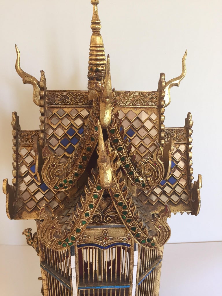 Asian Spirit House Thai Shrine Temple Bird Cage at 1stDibs | asian cage