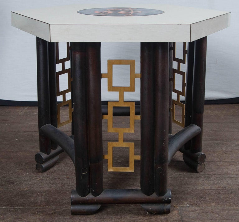 Asian Style Side Table, Attributed to James Mont For Sale at 1stDibs