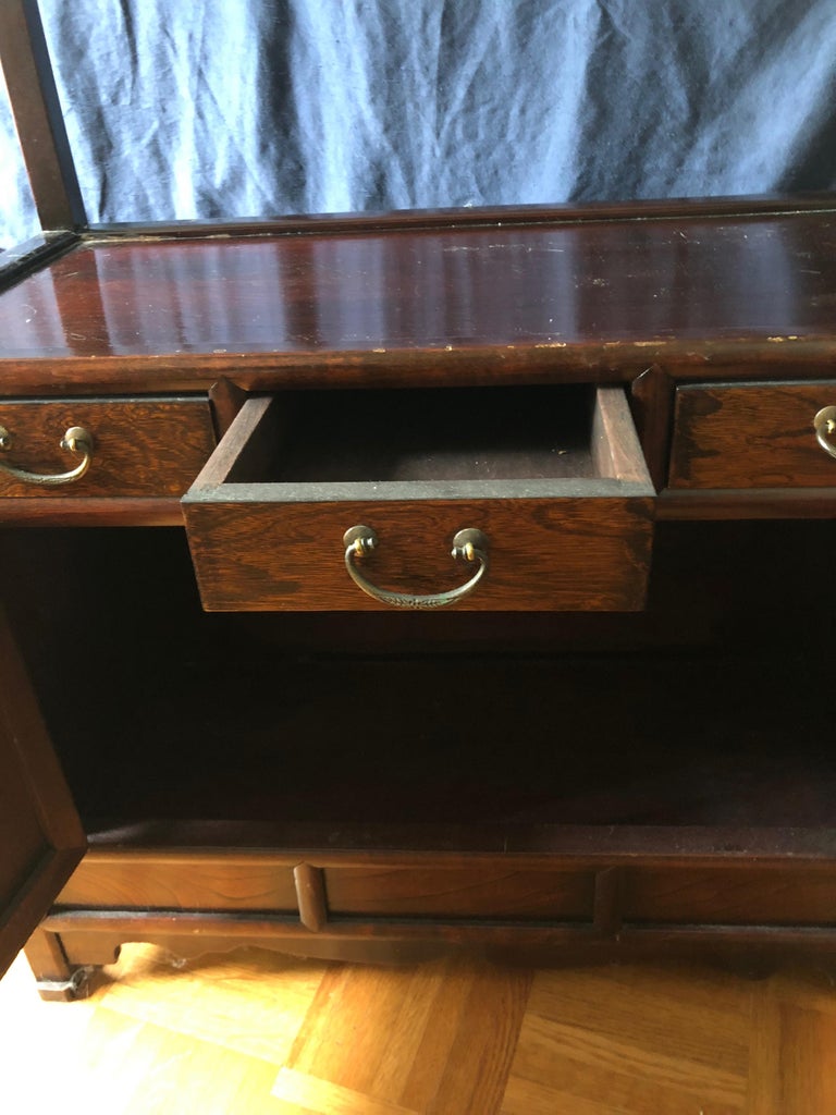 Asian Style Wood and Brass Étagère Bookshelf at 1stDibs | asian ...