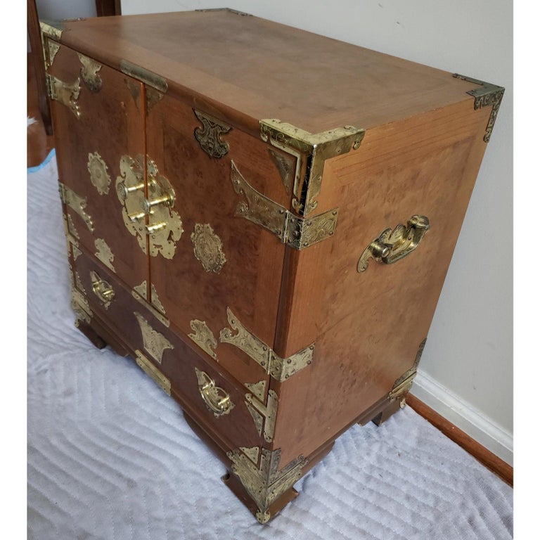 Asian Tansu Style Mahogany Burl Chest/Cabinet For Sale at 1stDibs ...