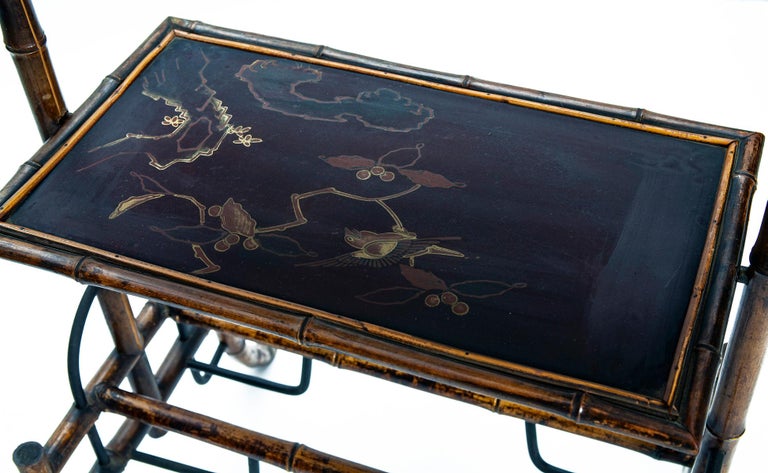 Asian Two Tier Tray Table For Sale at 1stDibs