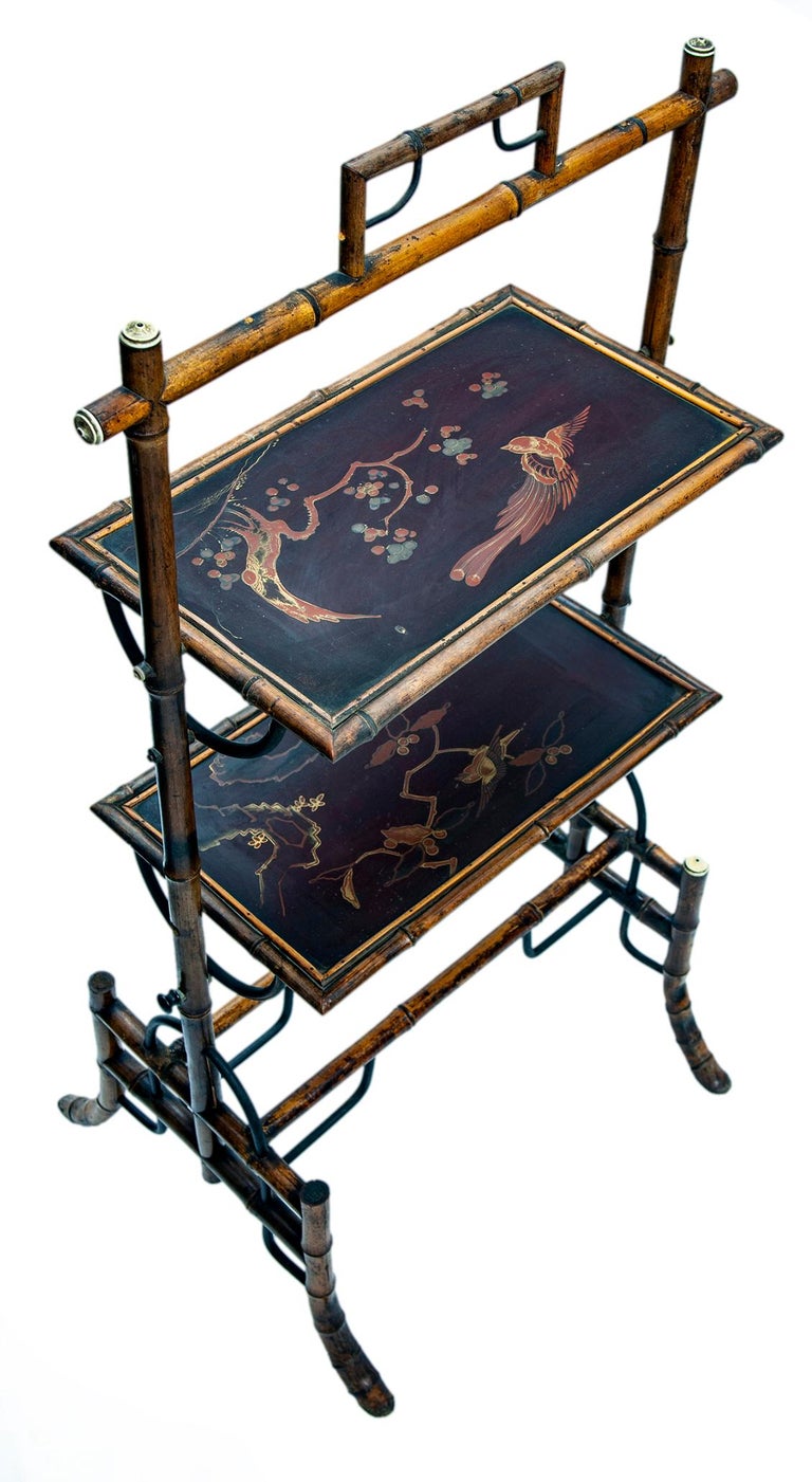 Asian Two Tier Tray Table For Sale at 1stDibs