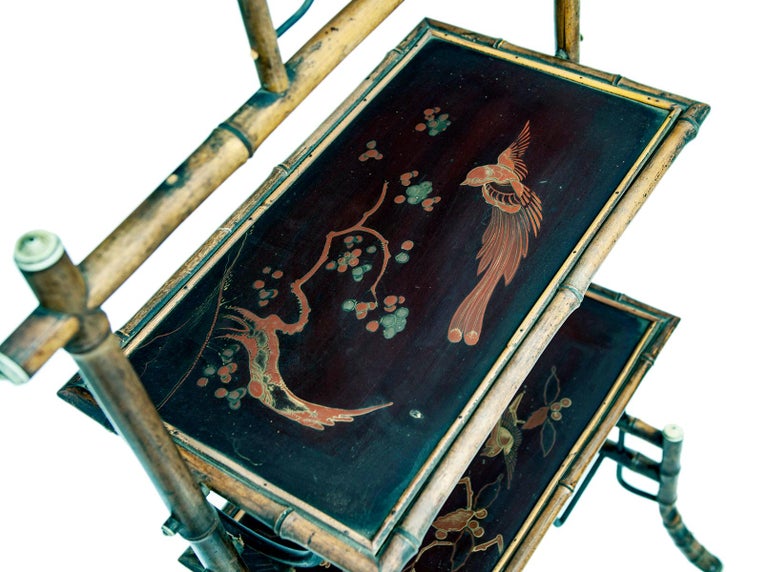 Asian Two Tier Tray Table For Sale at 1stDibs