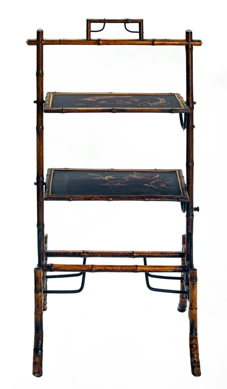 Asian Two Tier Tray Table For Sale at 1stDibs