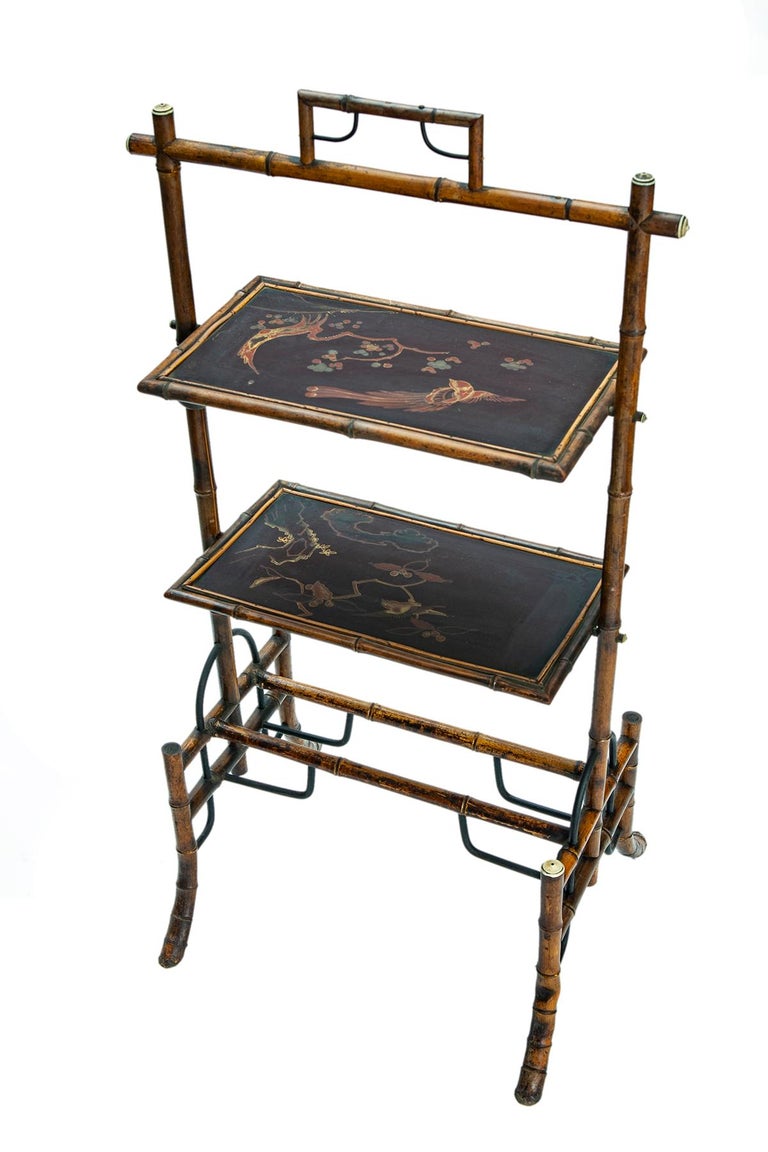 Asian Two Tier Tray Table For Sale at 1stDibs
