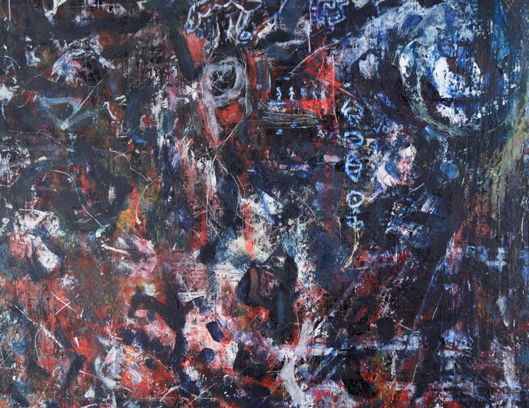 Aska - Figurative and Abstract Expressionist Composition in Oil on Wood ...