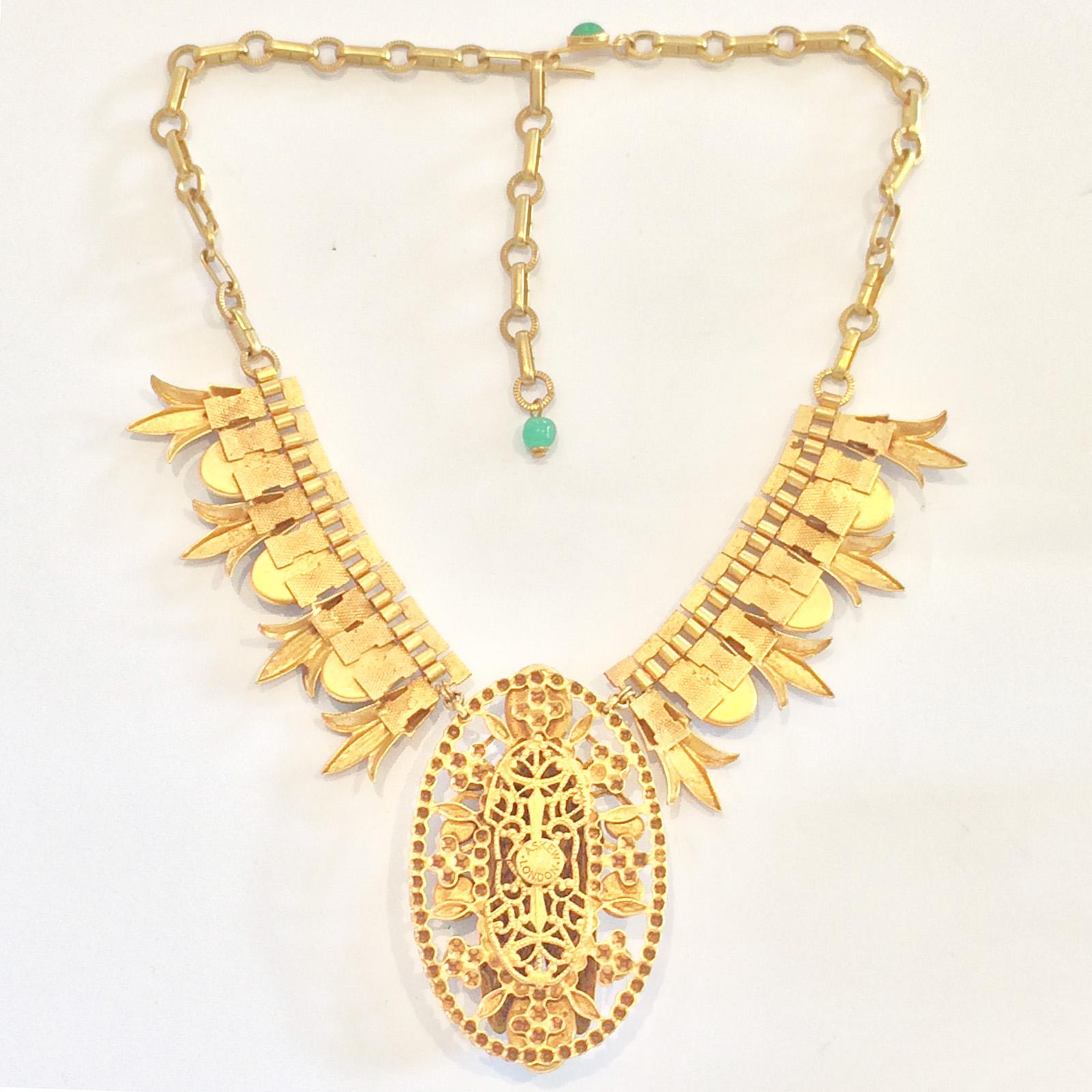 Askew of London Egyptian Revival Cicada Necklace at 1stDibs