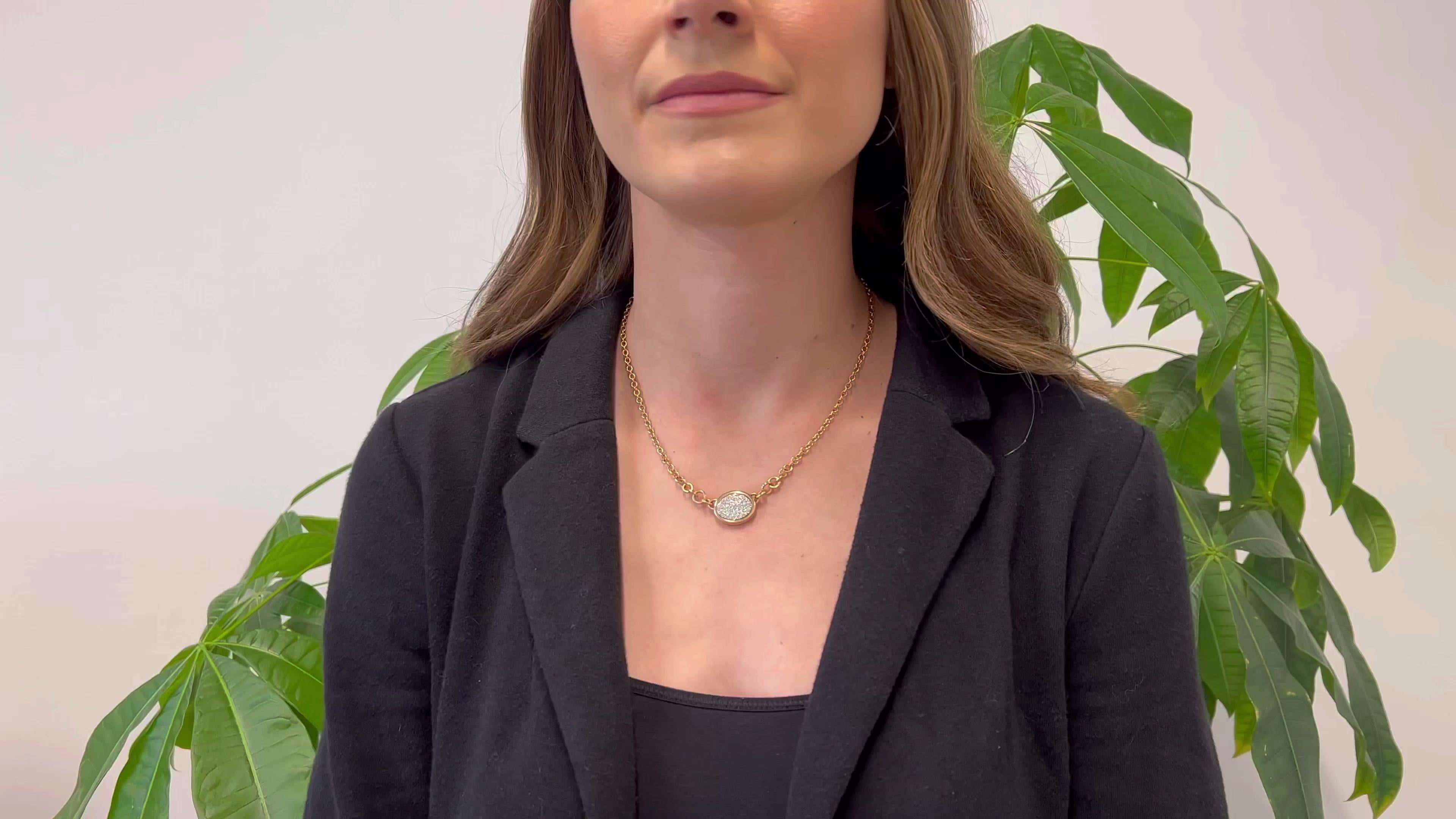 Asprey and Guldag Diamond 14k Rose Gold Necklace For Sale at 1stDibs