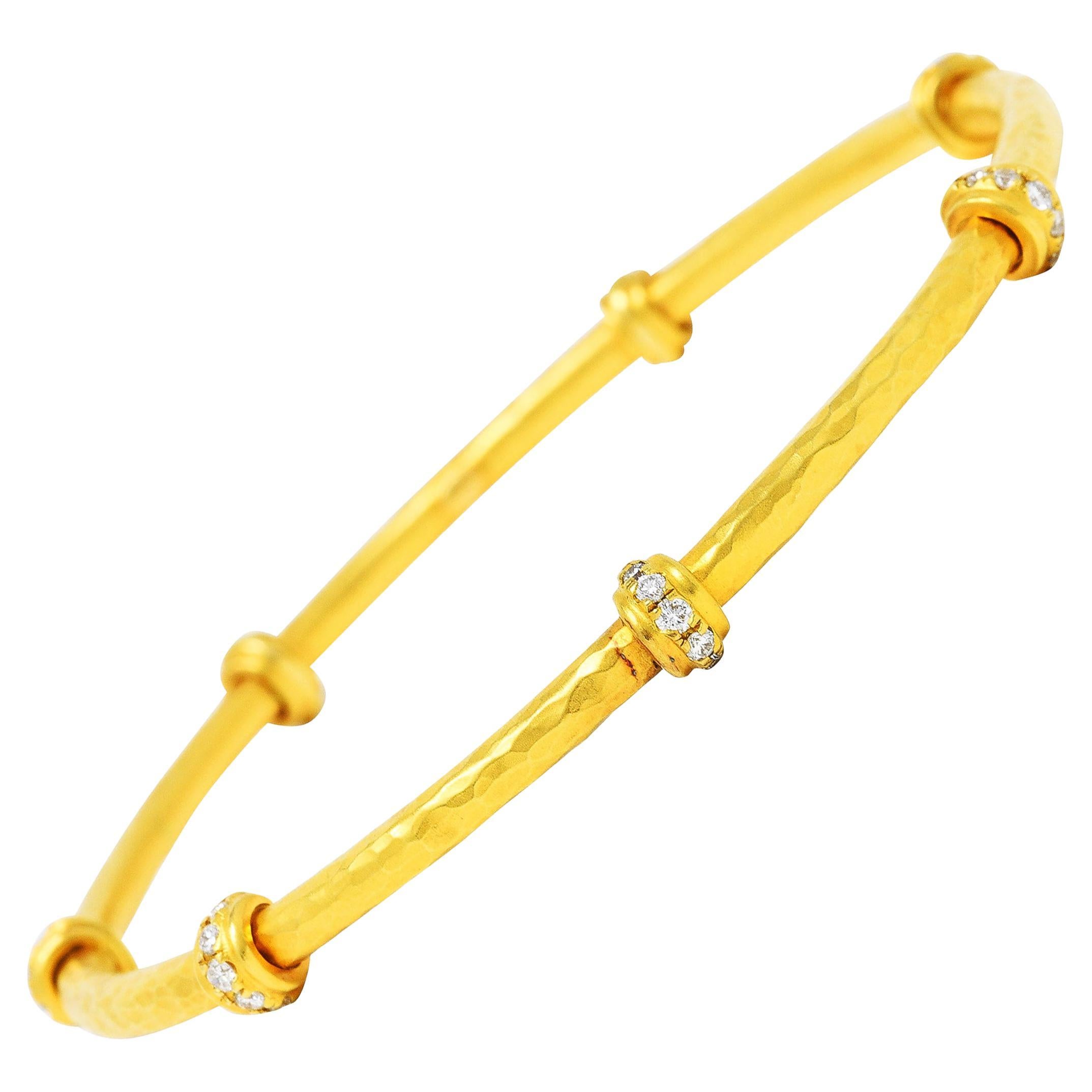 Scott Kay Sterling Silver 18 Karat Gold Unkaged Men's Cross Bracelet at ...