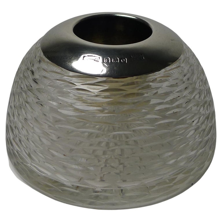 Asprey, London, Antique Cut Glass and Silver Match Striker For Sale at ...