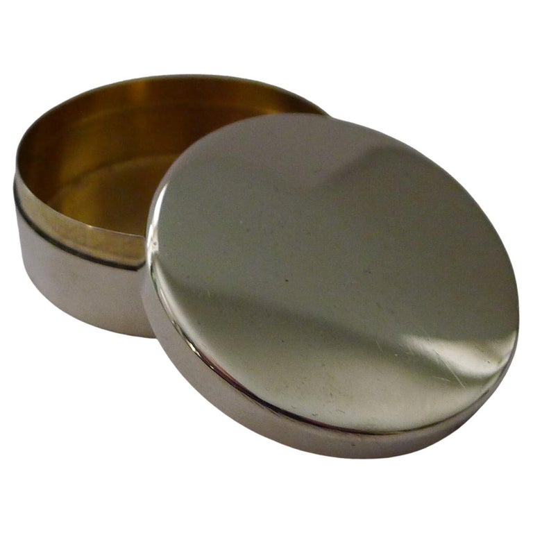 Asprey, London, Antique English Sterling Silver Pill Box, 1911 For Sale ...