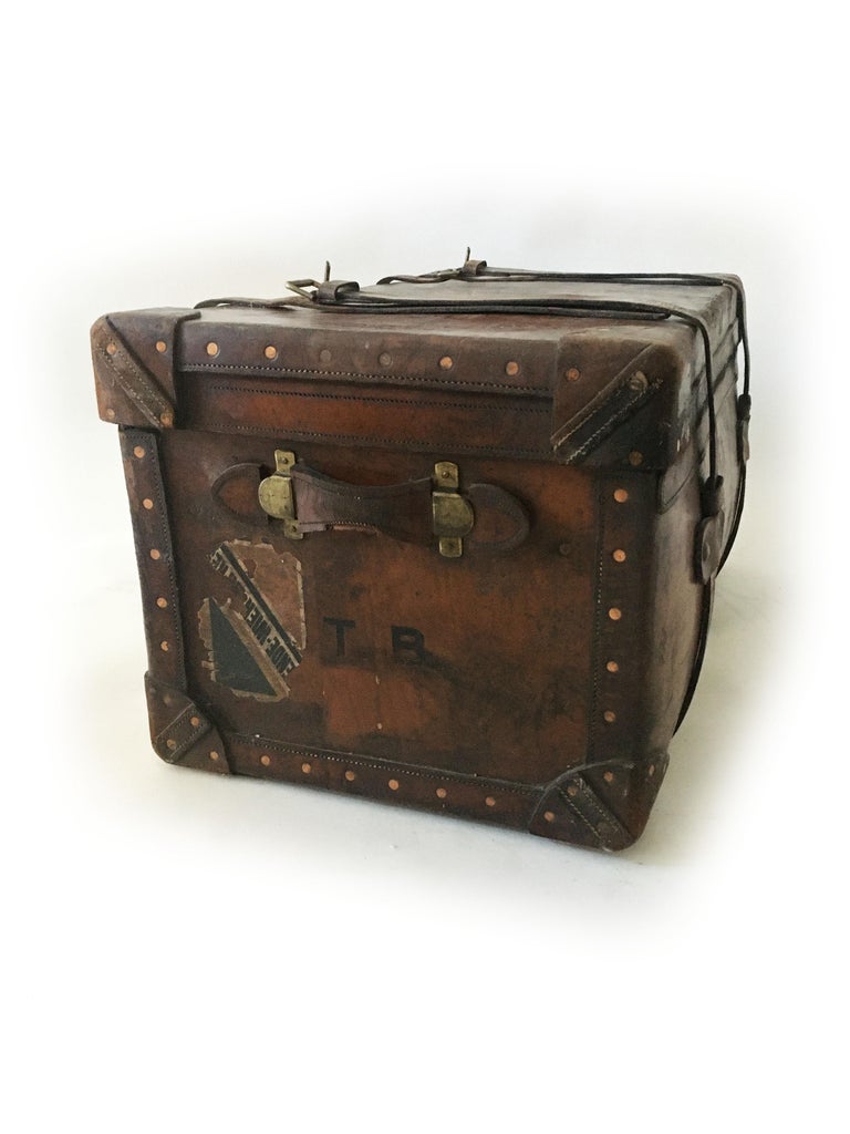 Asprey London Large Leather Steamer Trunk, England, 1900s at 1stDibs ...
