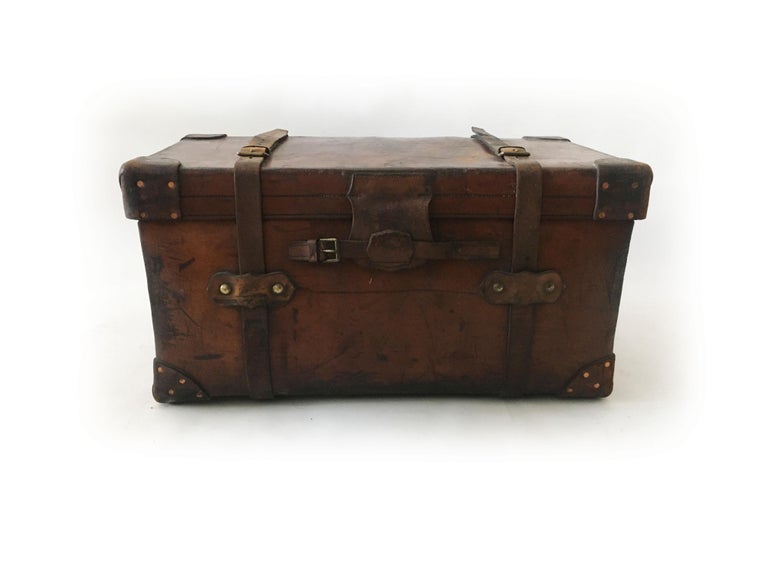 Asprey London Large Leather Steamer Trunk, England, 1900s at 1stDibs ...