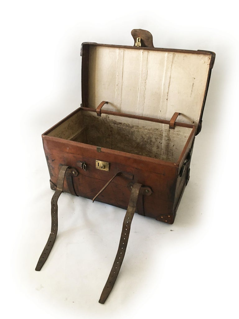 Asprey London Large Leather Steamer Trunk, England, 1900s at 1stDibs ...