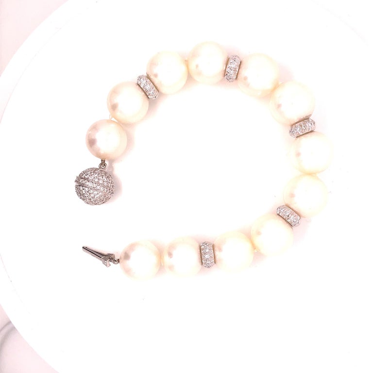 Assael Pearl and Diamond Bracelet at 1stDibs