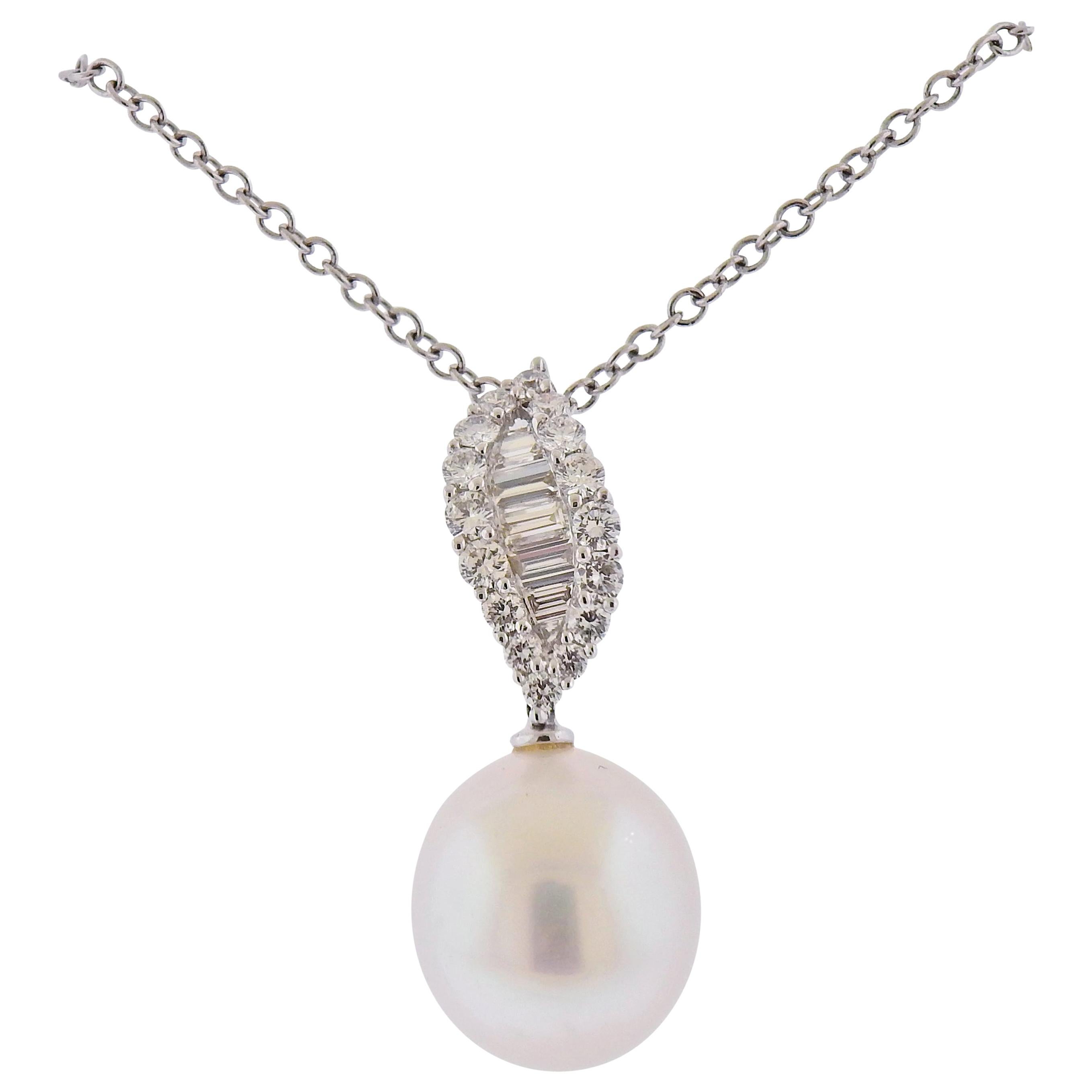 Assael Pearl and Diamond Gold Lariat Necklace For Sale at 1stDibs ...