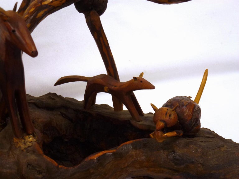 Assemblage of Carved Birds and Animals by the Outsider Artist Russell ...