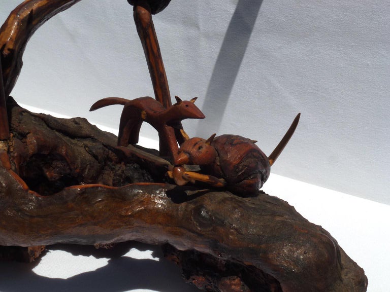 Assemblage of Carved Birds and Animals by the Outsider Artist Russell ...