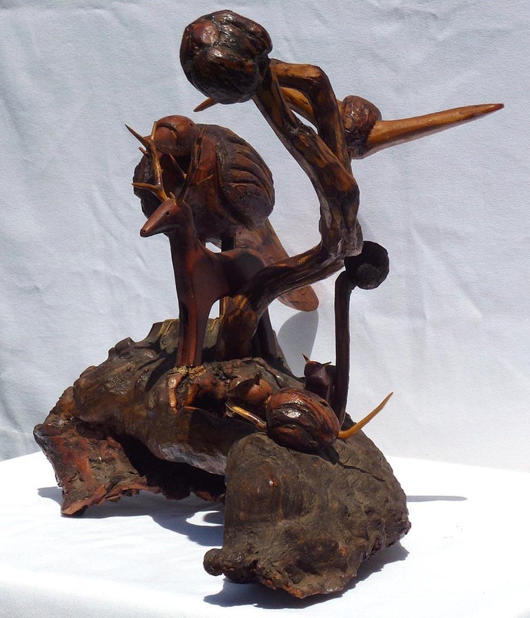 Assemblage of Carved Birds and Animals by the Outsider Artist Russell ...