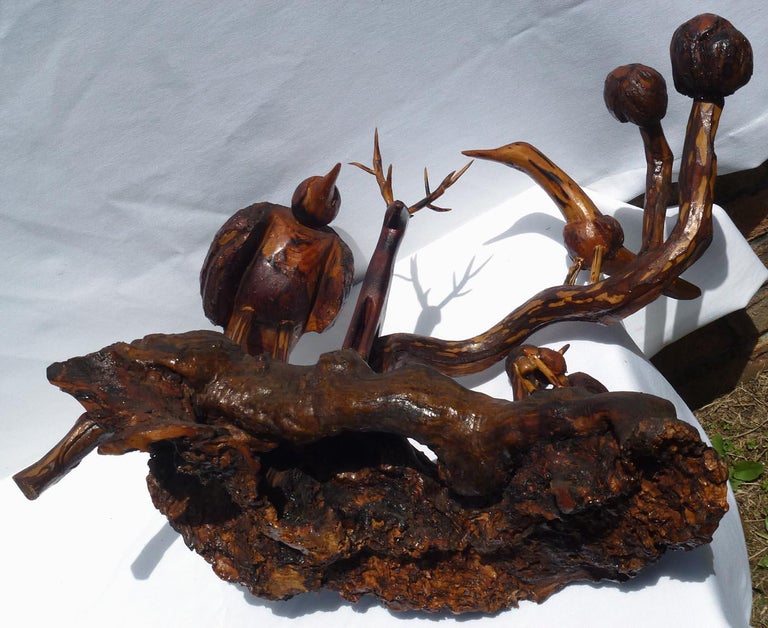 Assemblage of Carved Birds and Animals by the Outsider Artist Russell ...