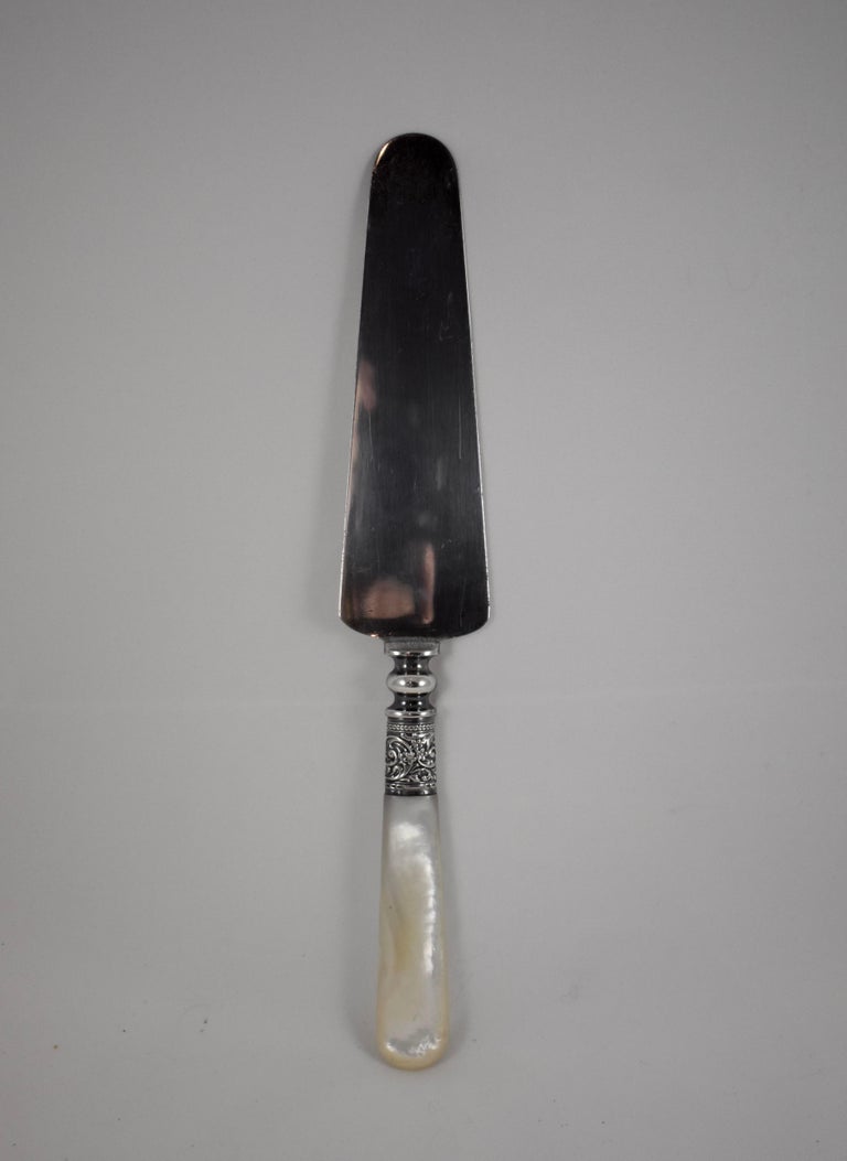 Assorted Pearl Handled and Sterling Silver Collared Table Servers ...