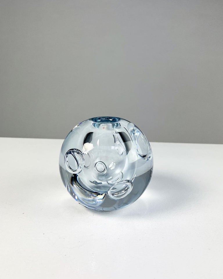 Asta Strömberg Bubble Crystal Ball Vase Strömbergshyttan Sweden, 1960s ...