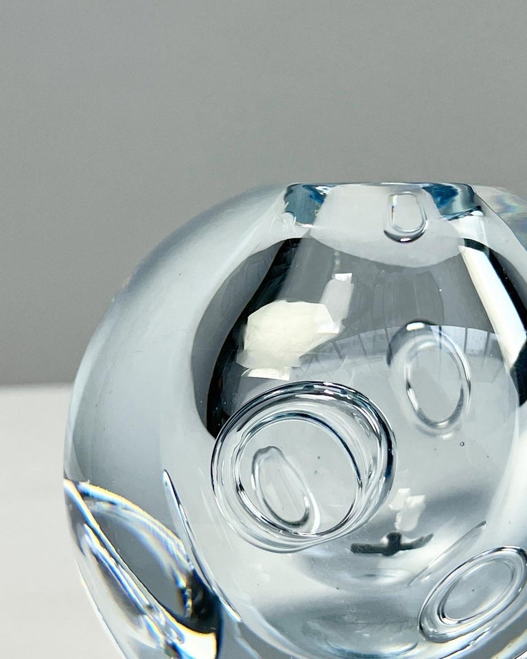 Asta Strömberg Bubble Crystal Ball Vase Strömbergshyttan Sweden, 1960s ...