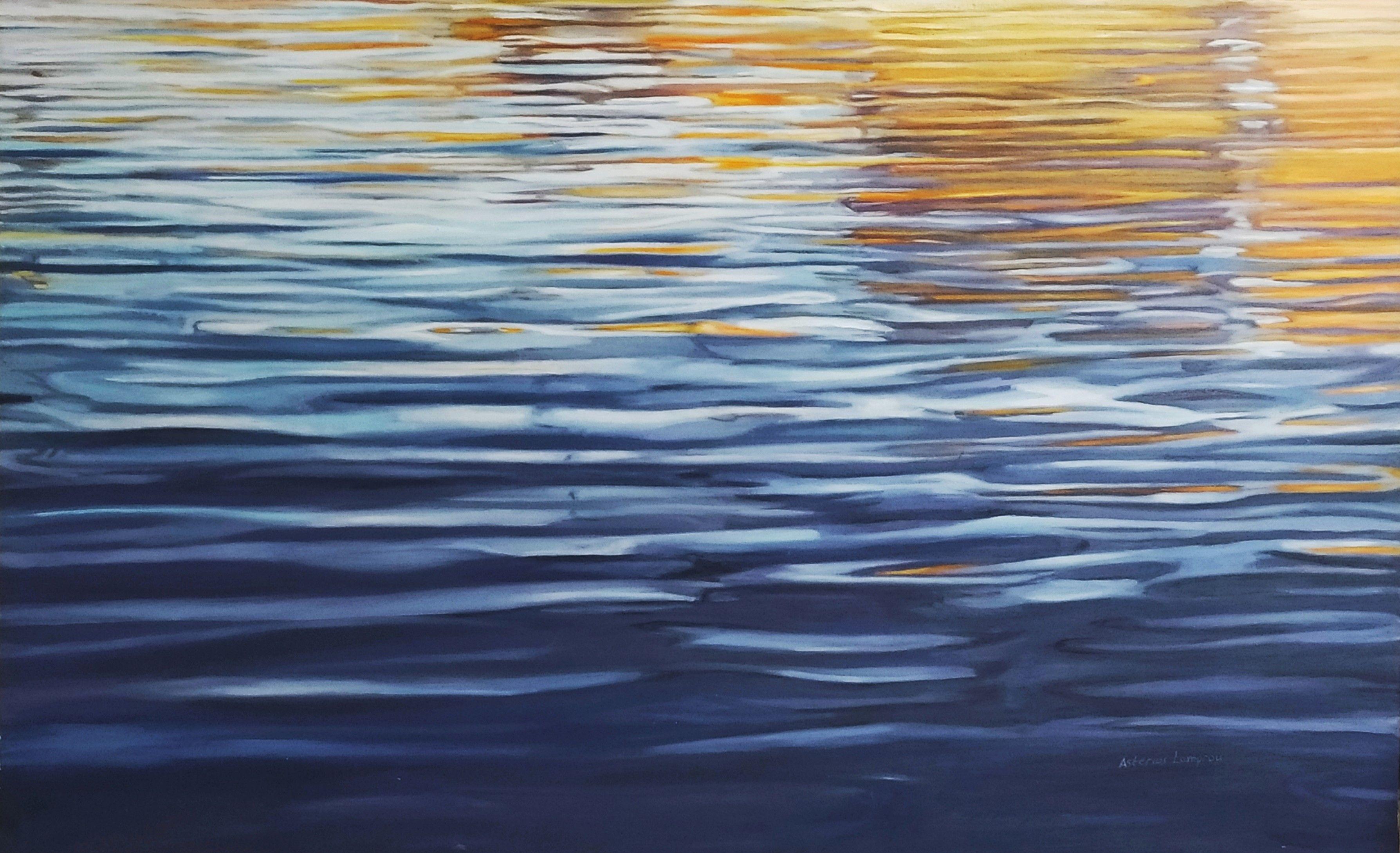 Asterios Lamprou - aquatic ghost: logical, Painting, Oil on Canvas For ...