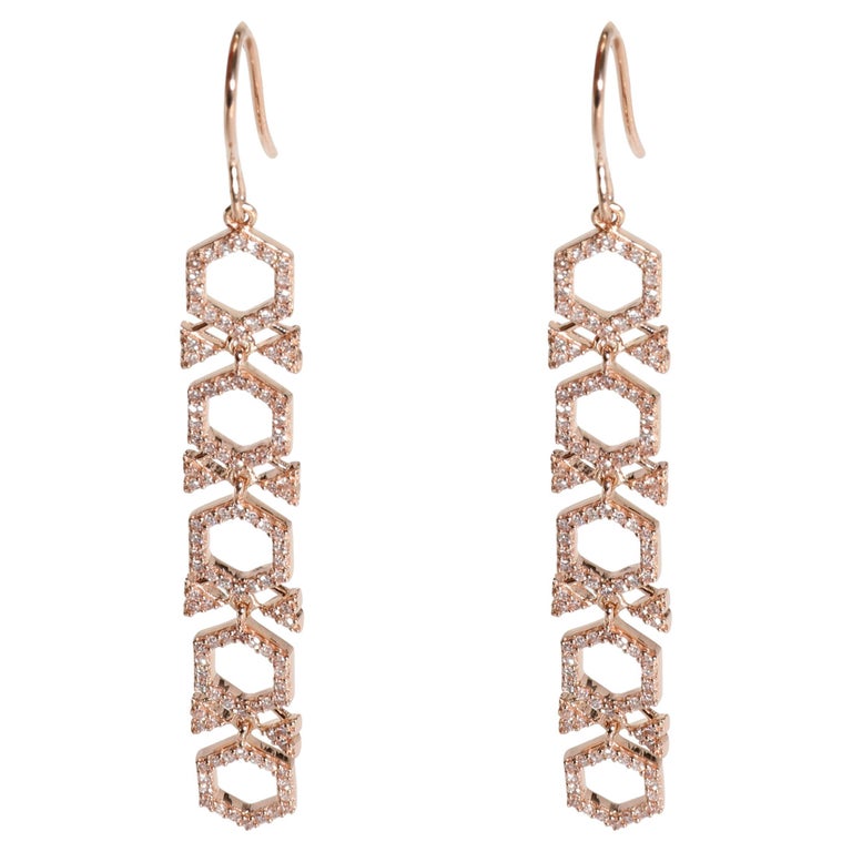 Astley Clarke Varro Honeycomb Diamond Earring in 14K Rose Gold 1 CTW ...